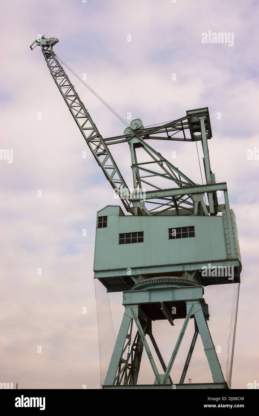 world war two era shipping crane Stock Photo - Alamy