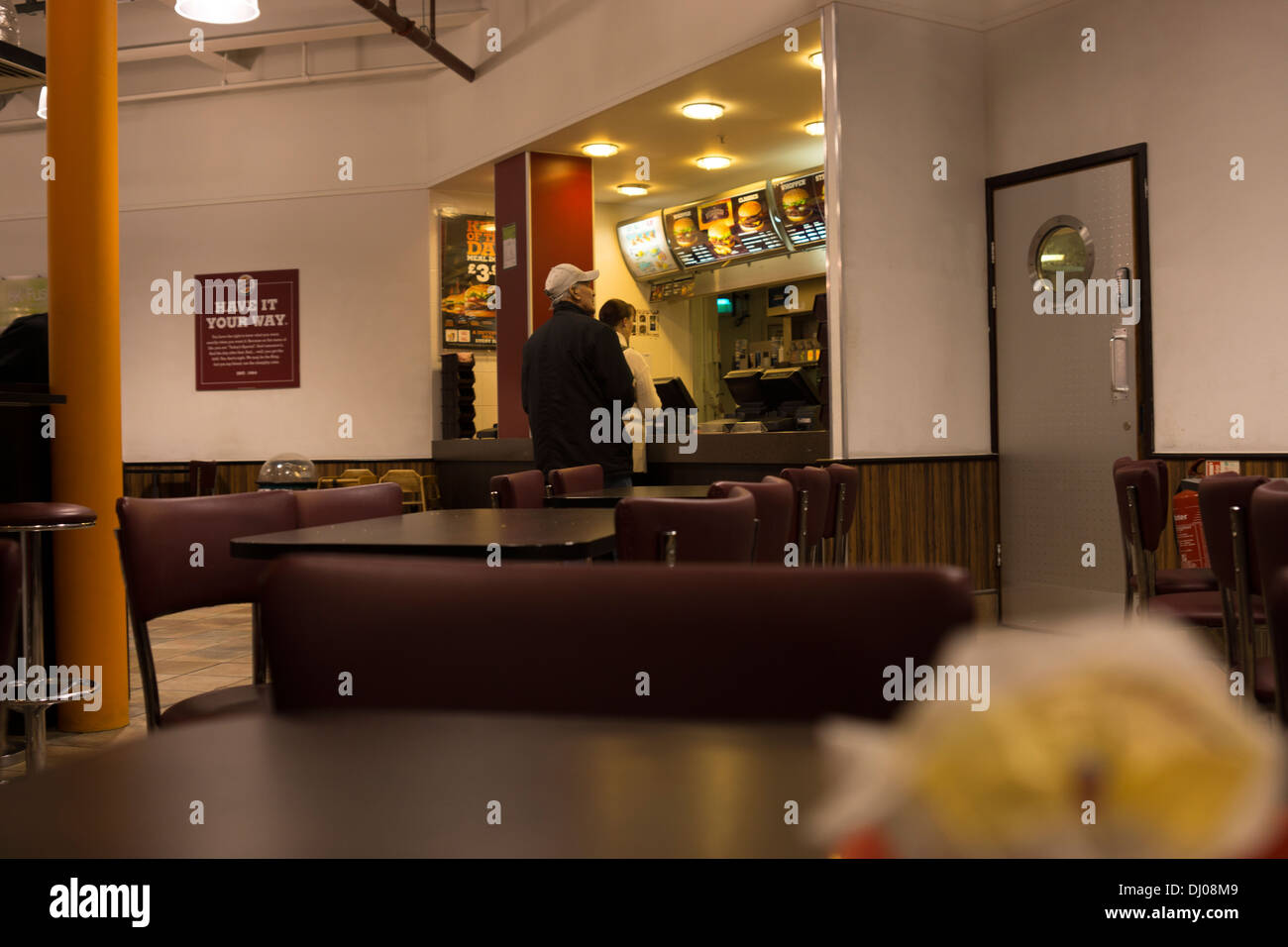 customer waiting at burger king to be served Stock Photo - Alamy