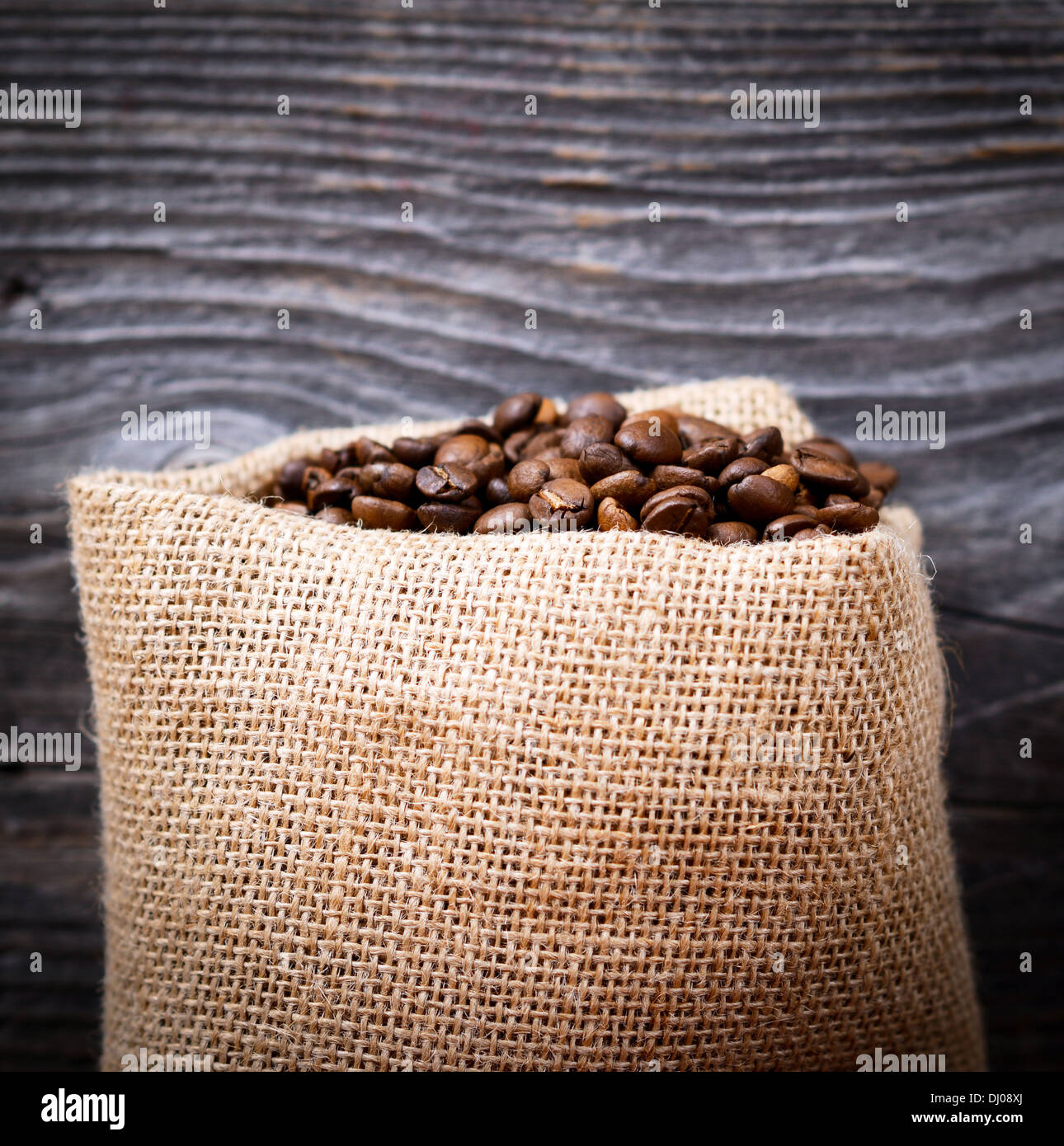 Sack of coffee beans Stock Photo - Alamy