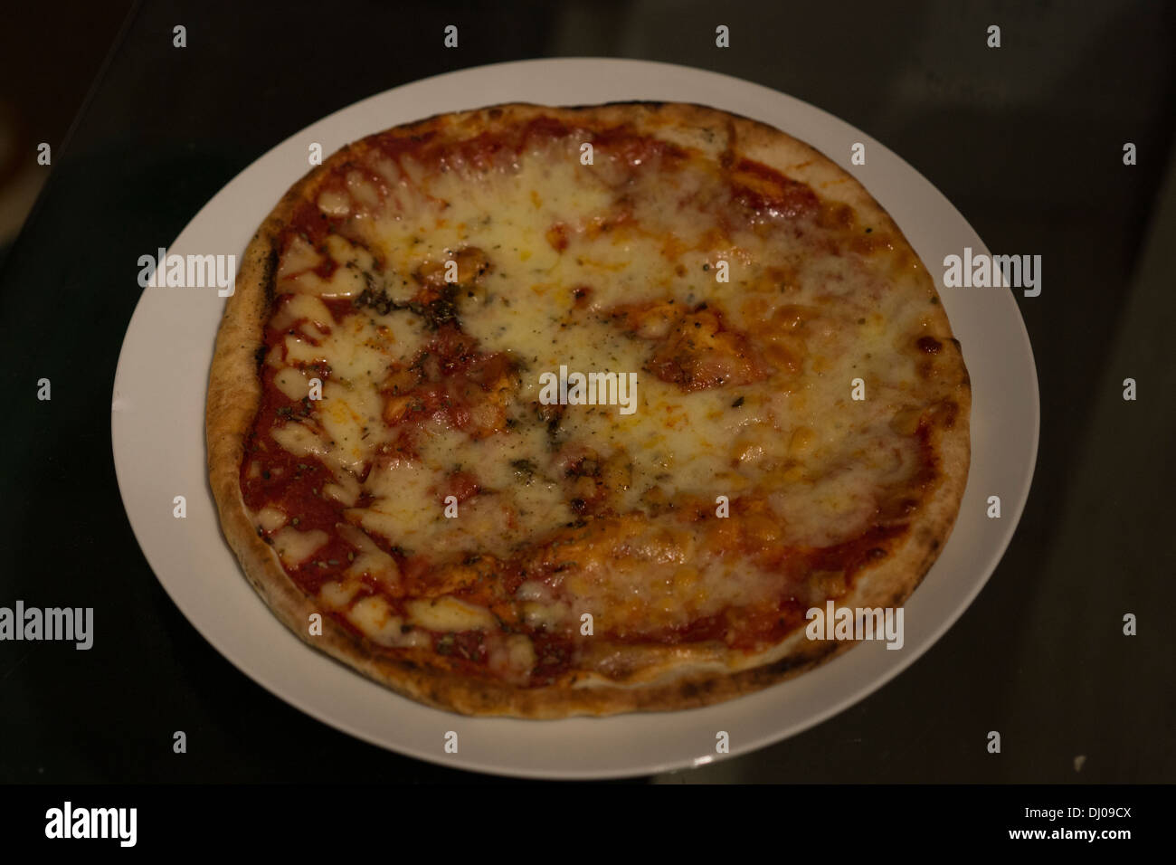 fresh food pizza cheese meat spices Stock Photo - Alamy