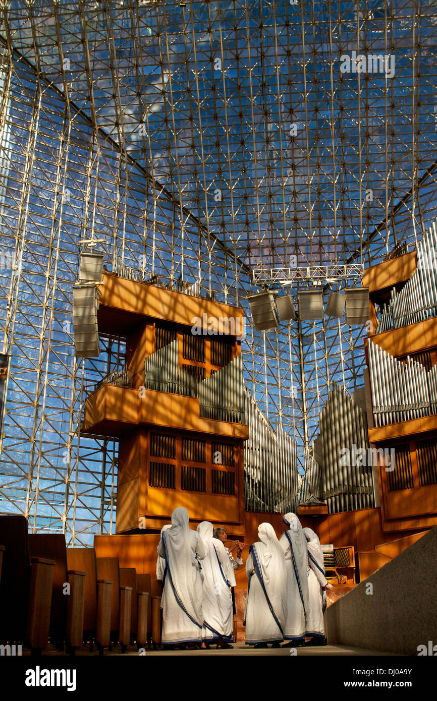 The interior of Christ Cathedral formally Crystal Cathedral in Garden ...