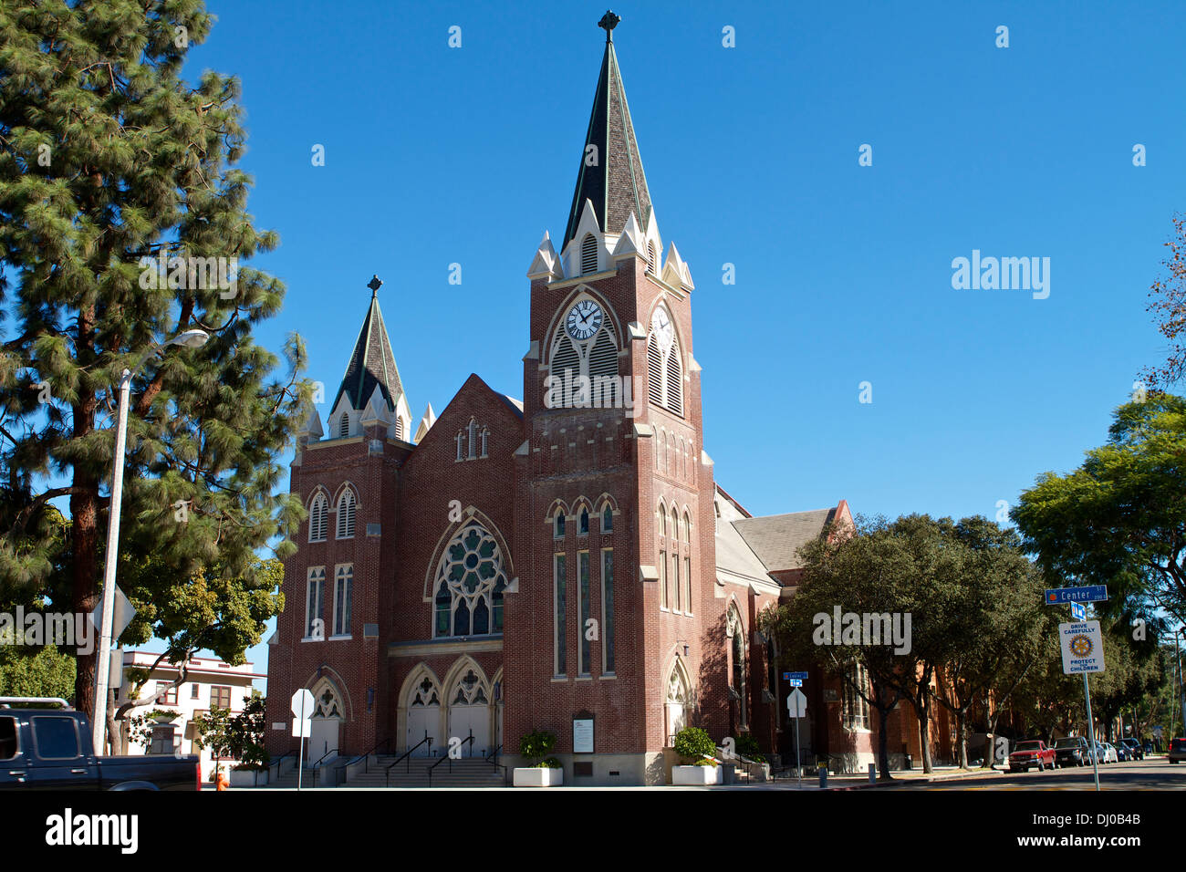 The red brick built St Johns Lutheran Church in the city of Orange ...