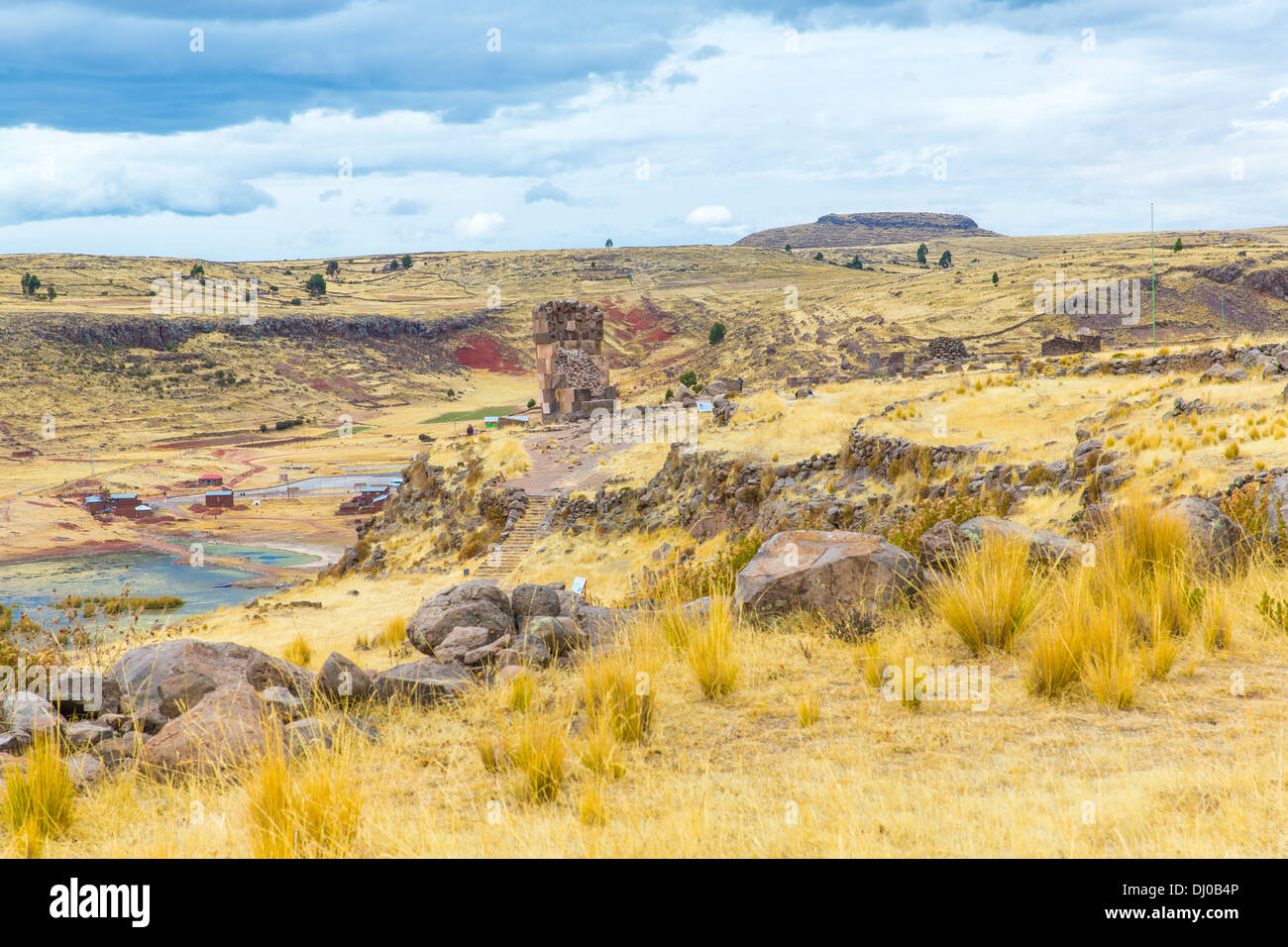 Funerary towers and ruins in Sillustani, Peru,South America- Inca ...