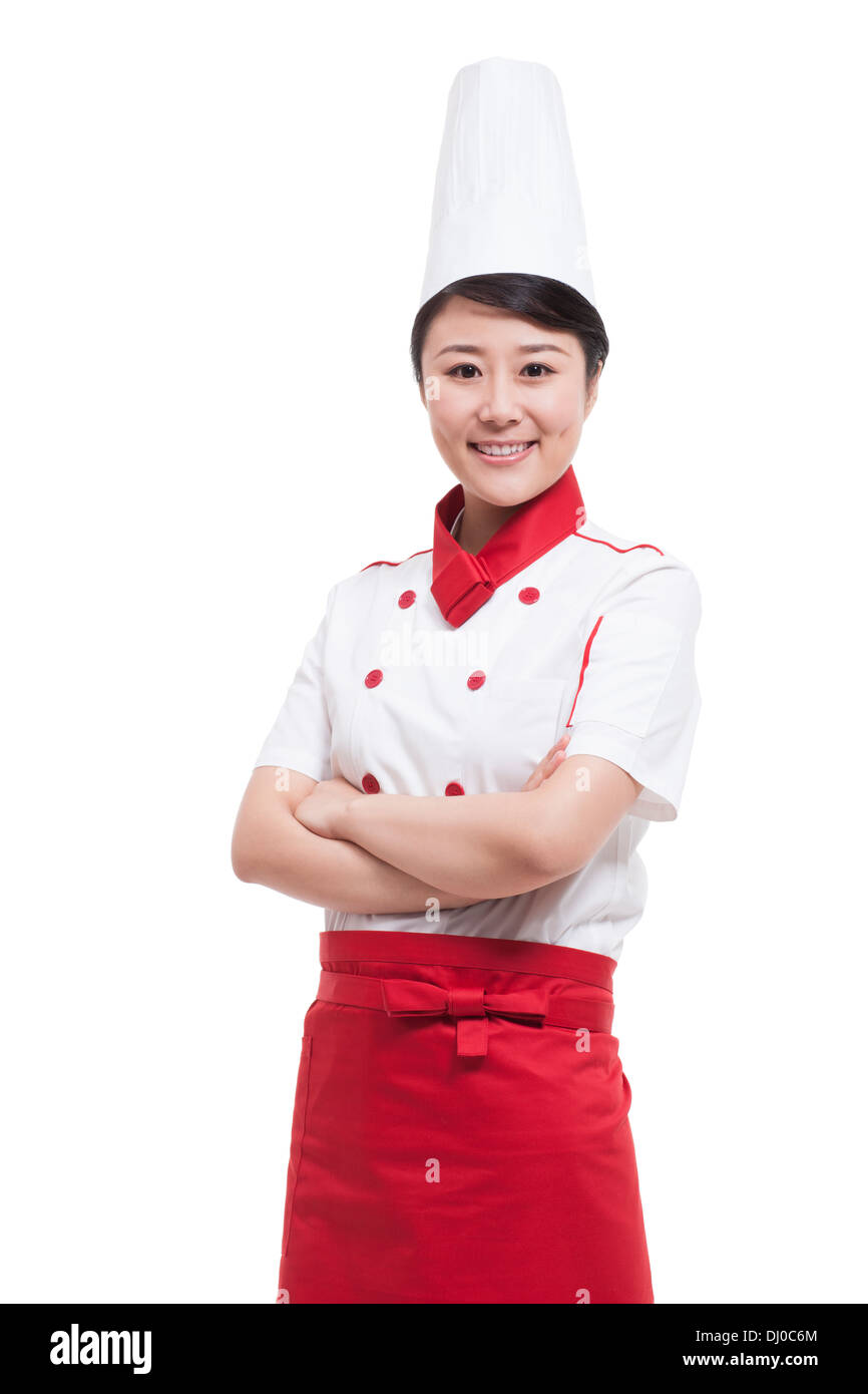 Portrait of female cook Stock Photo - Alamy