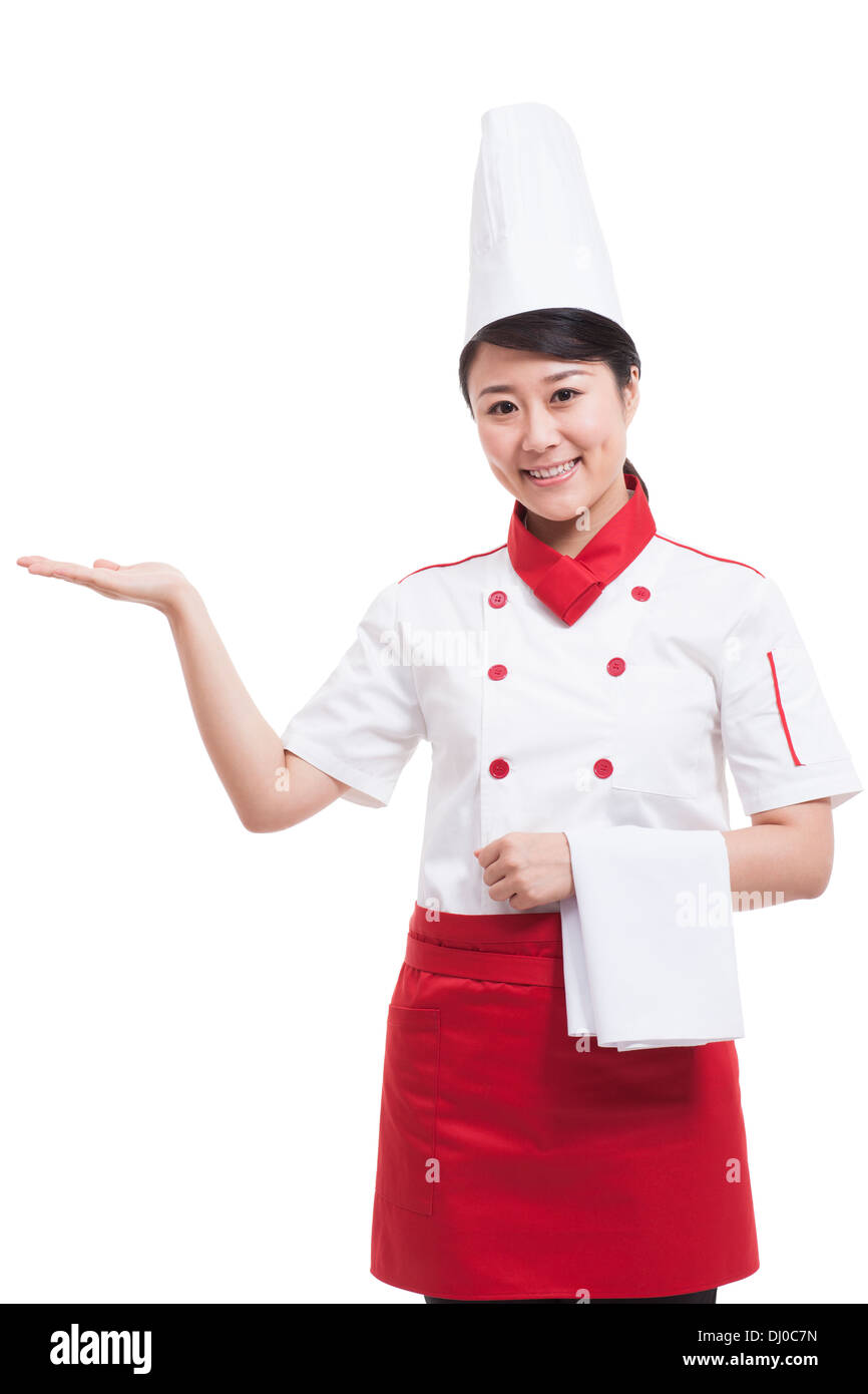 Portrait of female cook Stock Photo - Alamy
