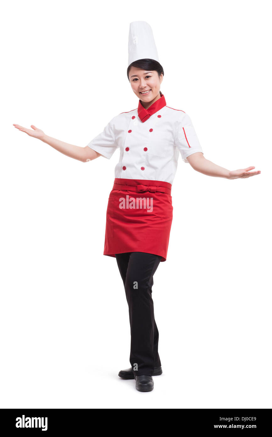 Portrait of female cook Stock Photo - Alamy