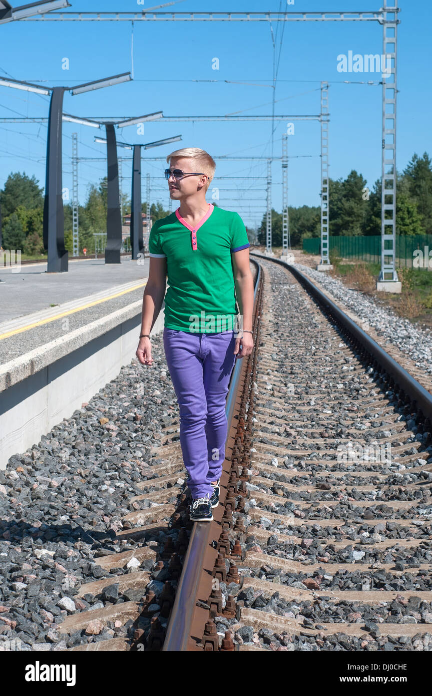 Man model male railway hi-res stock photography and images - Alamy