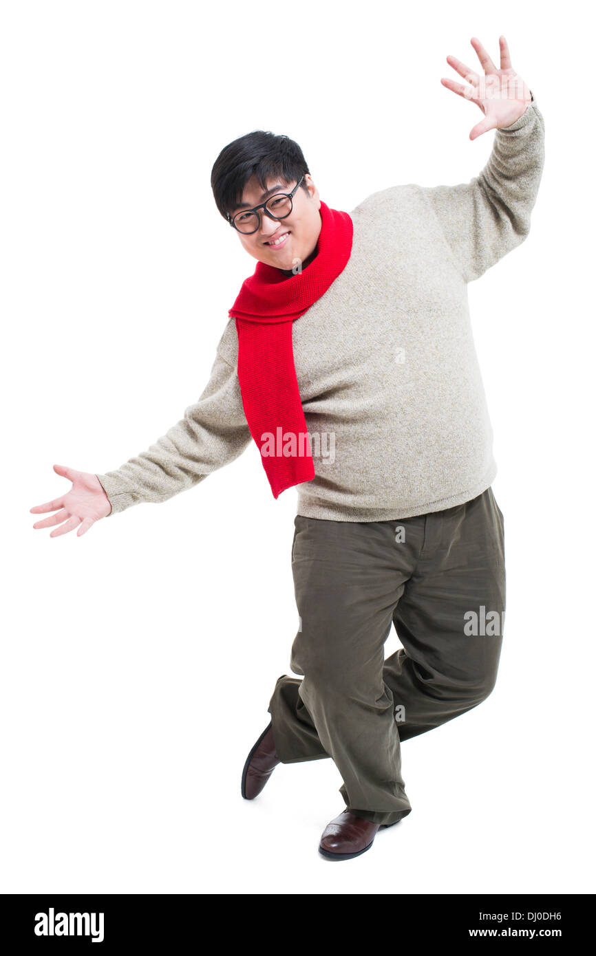 Funny young man dancing Stock Photo - Alamy