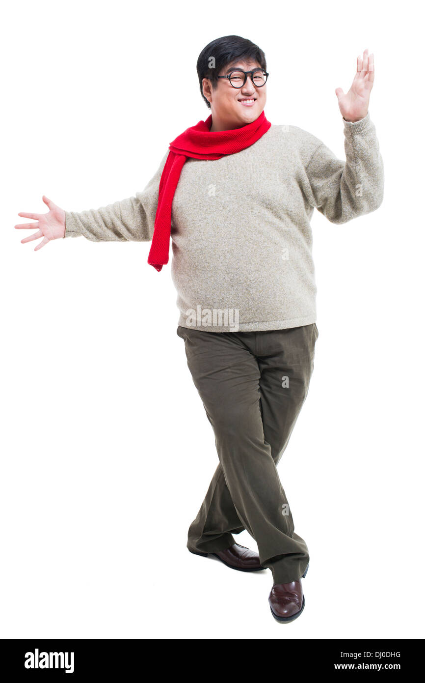 Funny young man dancing Stock Photo - Alamy