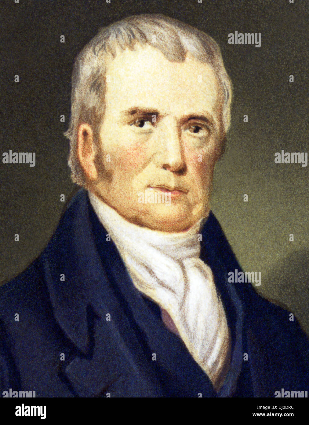 Vintage portrait of John Marshall Stock Photo - Alamy