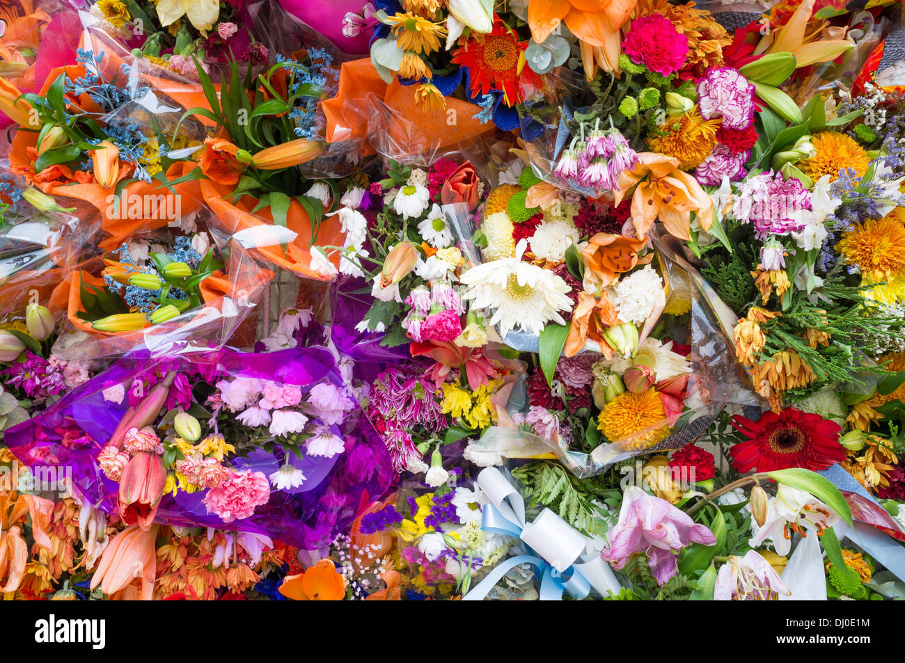 Full frame take of a festive flower arrangement Stock Photo - Alamy