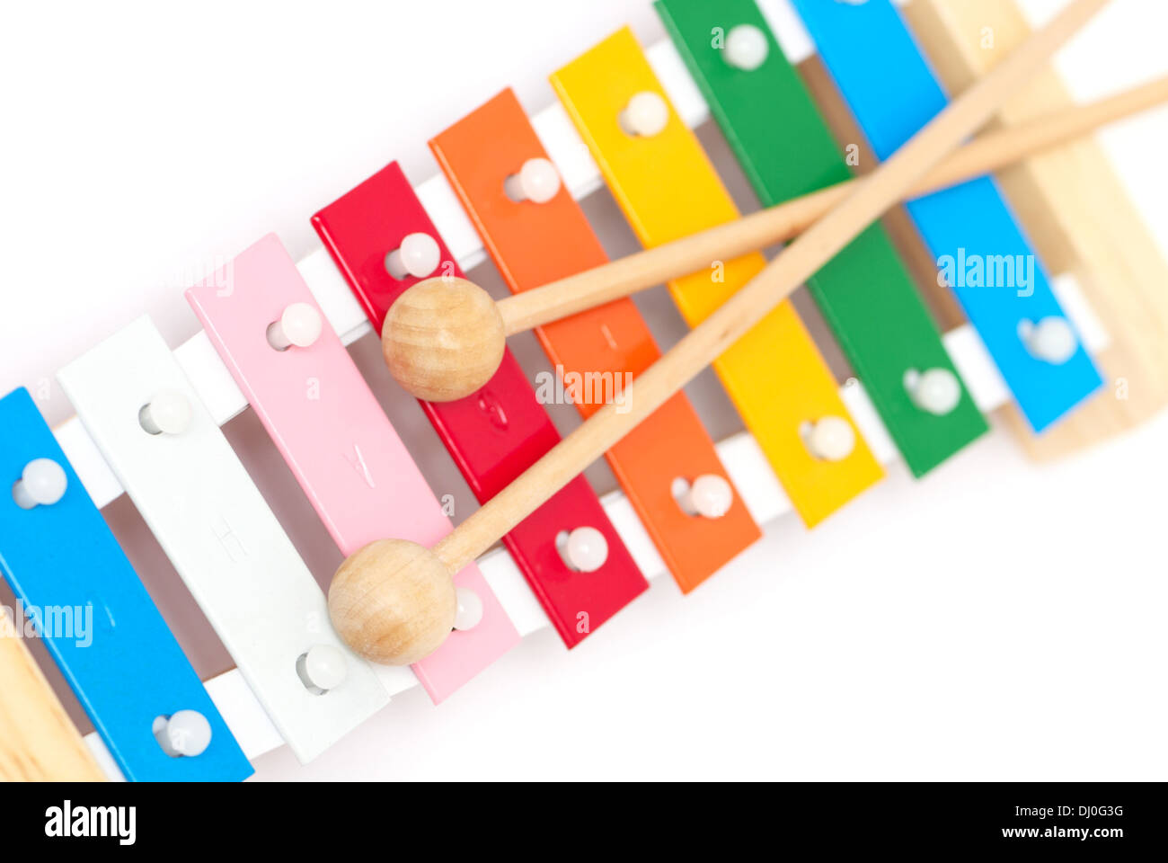 Colorful xylophone isolated on white background Stock Photo - Alamy