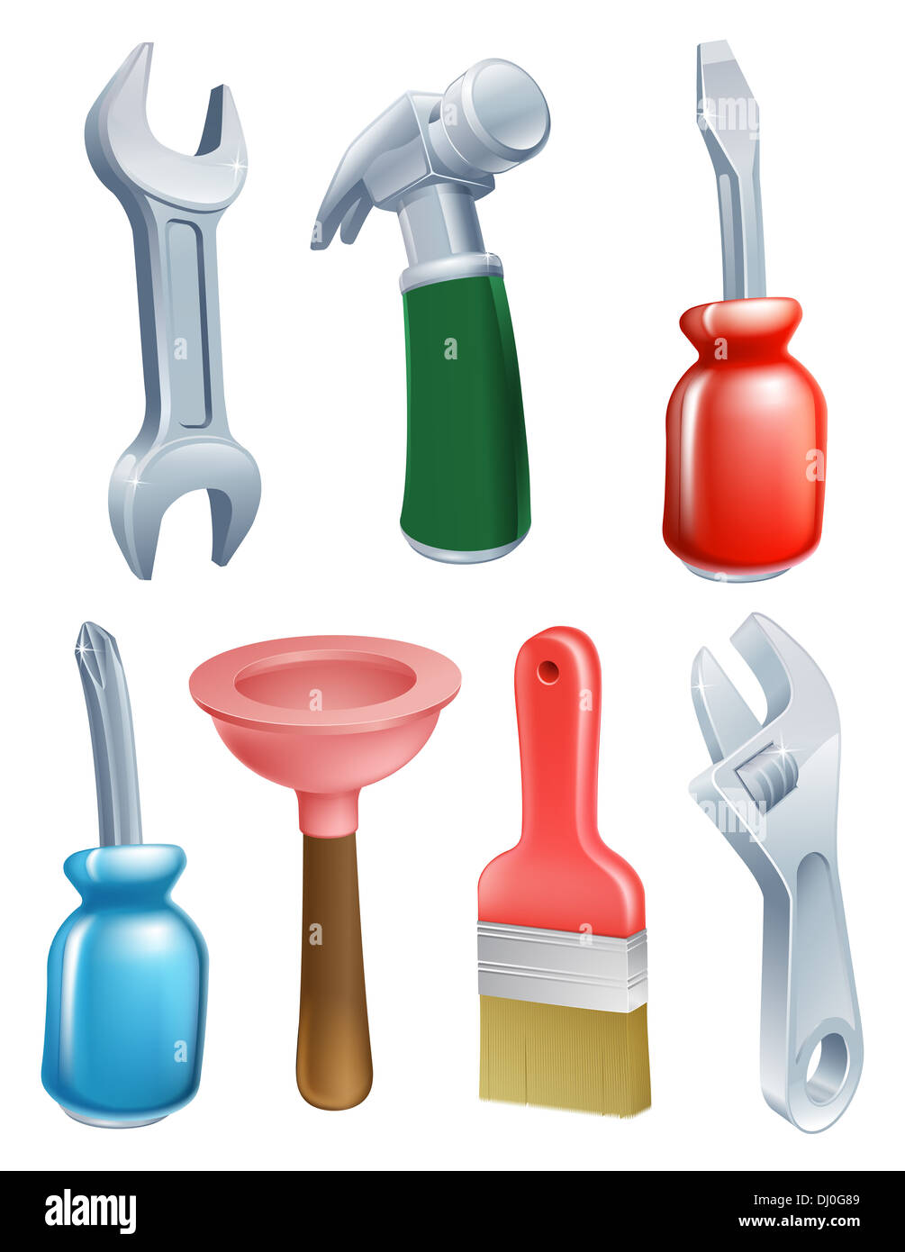 Cartoon construction tools hi-res stock photography and images - Alamy