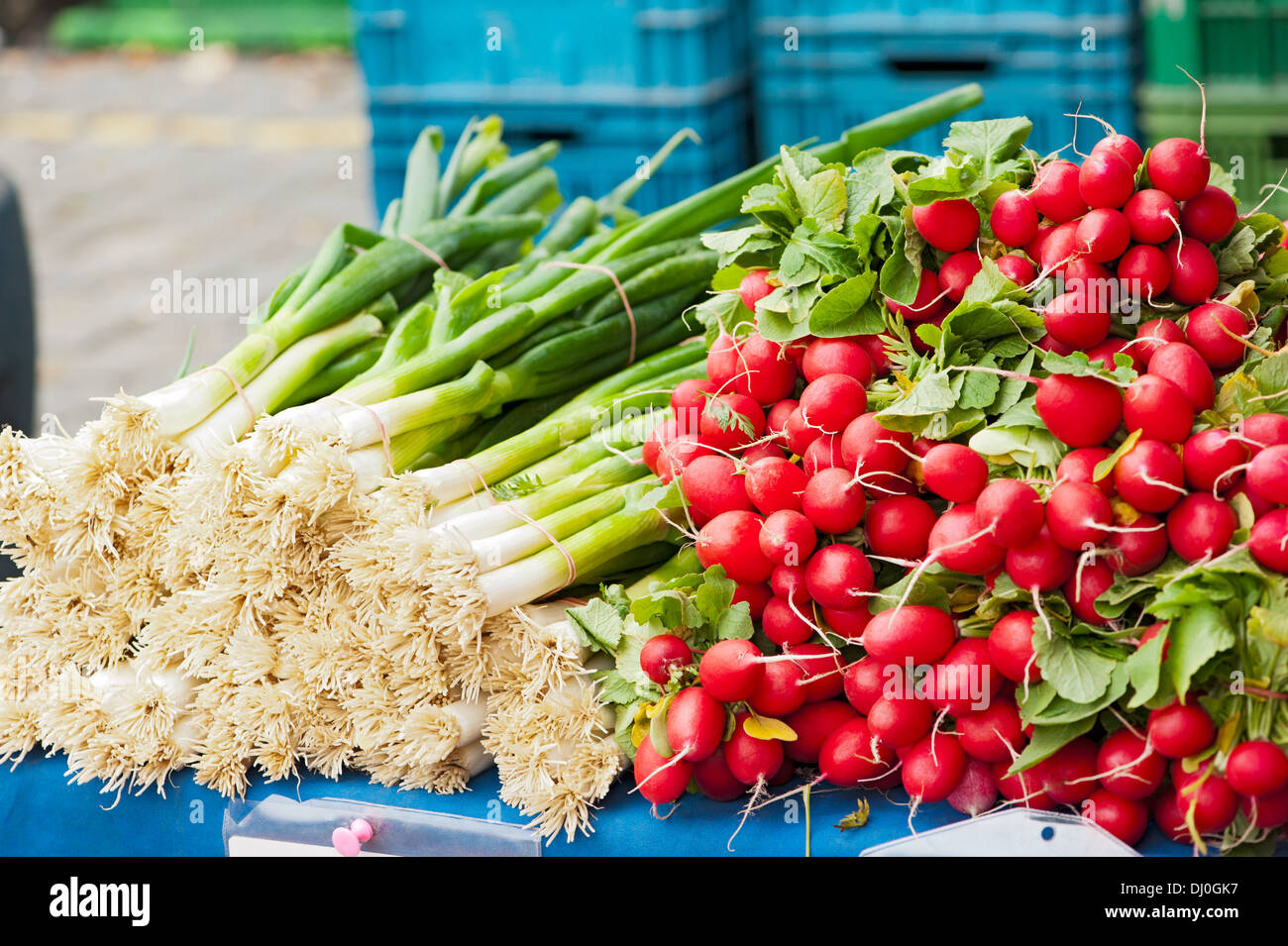 Fresh vegetables at the farm stand Stock Photo - Alamy