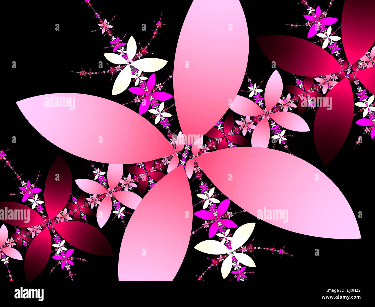Abstract Illustration Of Flower Petals Stock Photo - Alamy