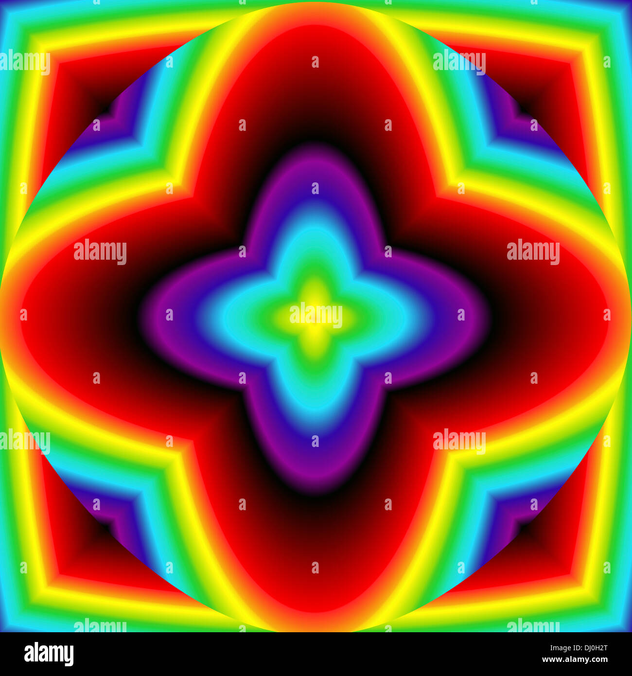 Rainbow Flower Design Stock Photo - Alamy