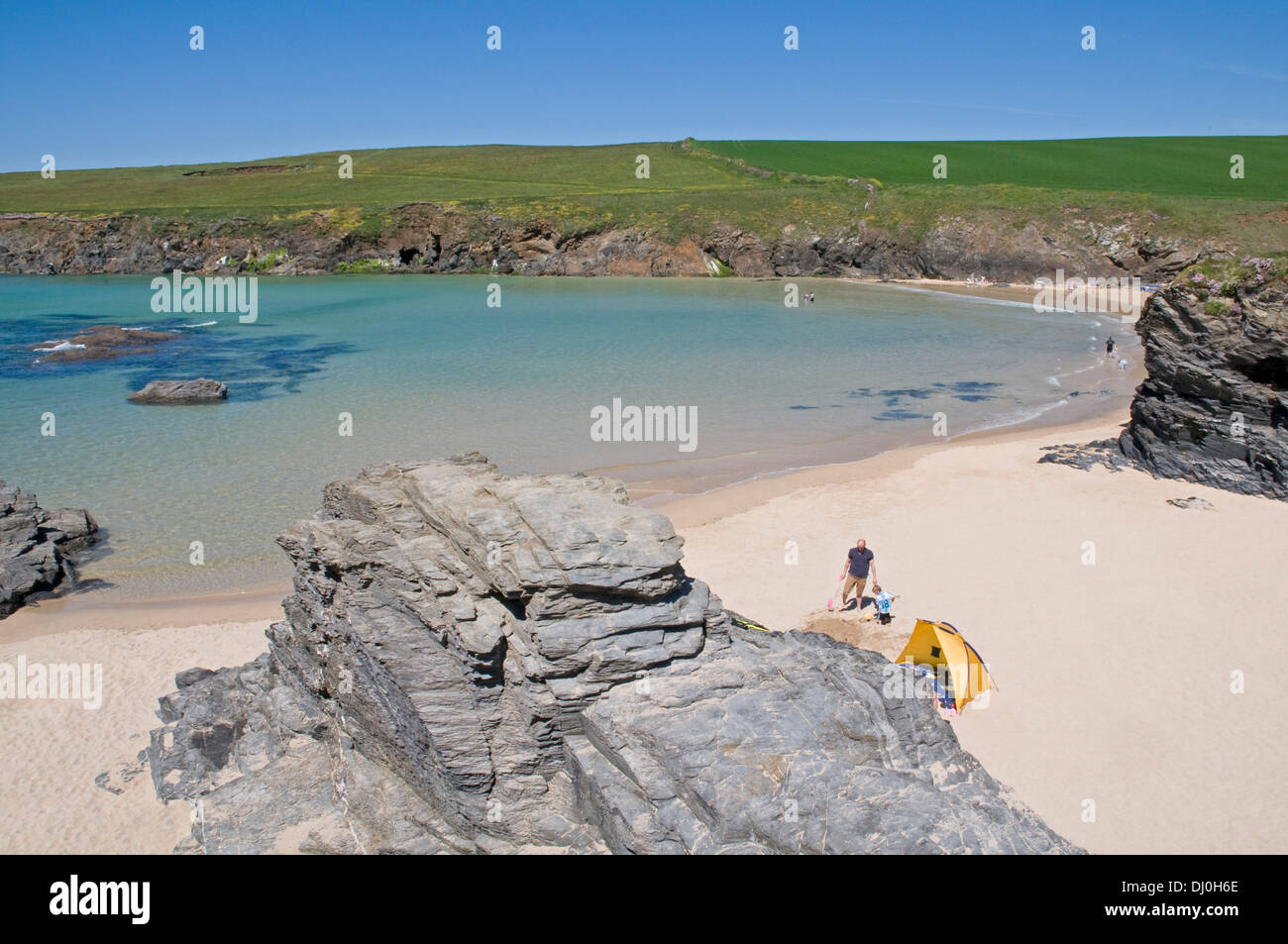 Trevone Bay on Cornwall's rugged north coast Stock Photo - Alamy