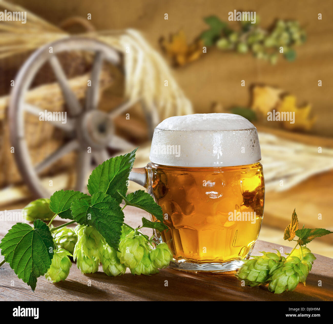 beer and hops Stock Photo - Alamy