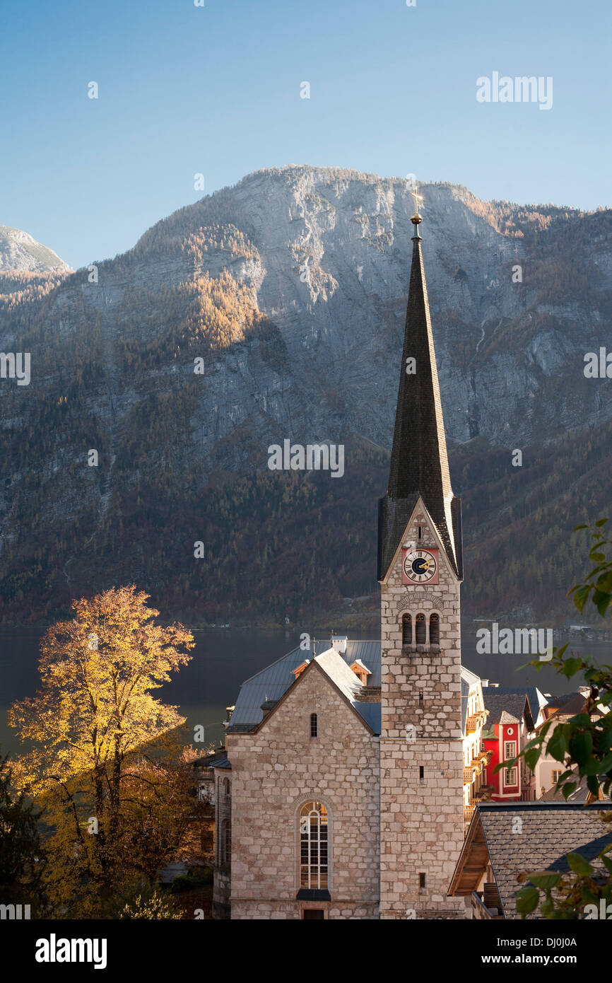 Church in Hallstatt. Austria Stock Photo - Alamy