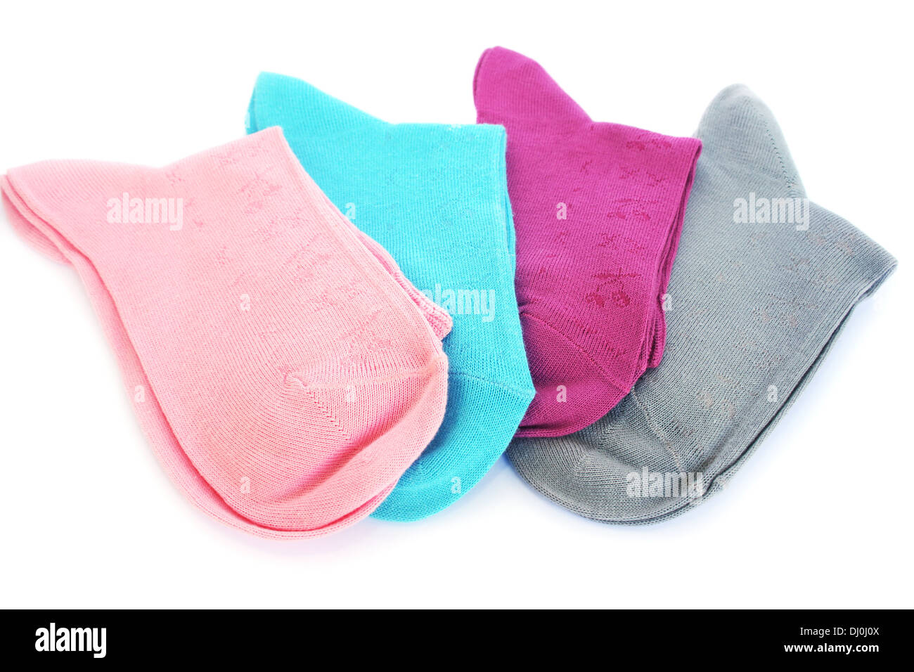 Colorful socks isolated on white background Stock Photo - Alamy