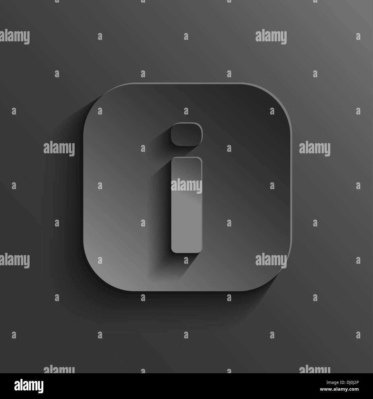 Info icon - black app button with shadow Stock Photo - Alamy
