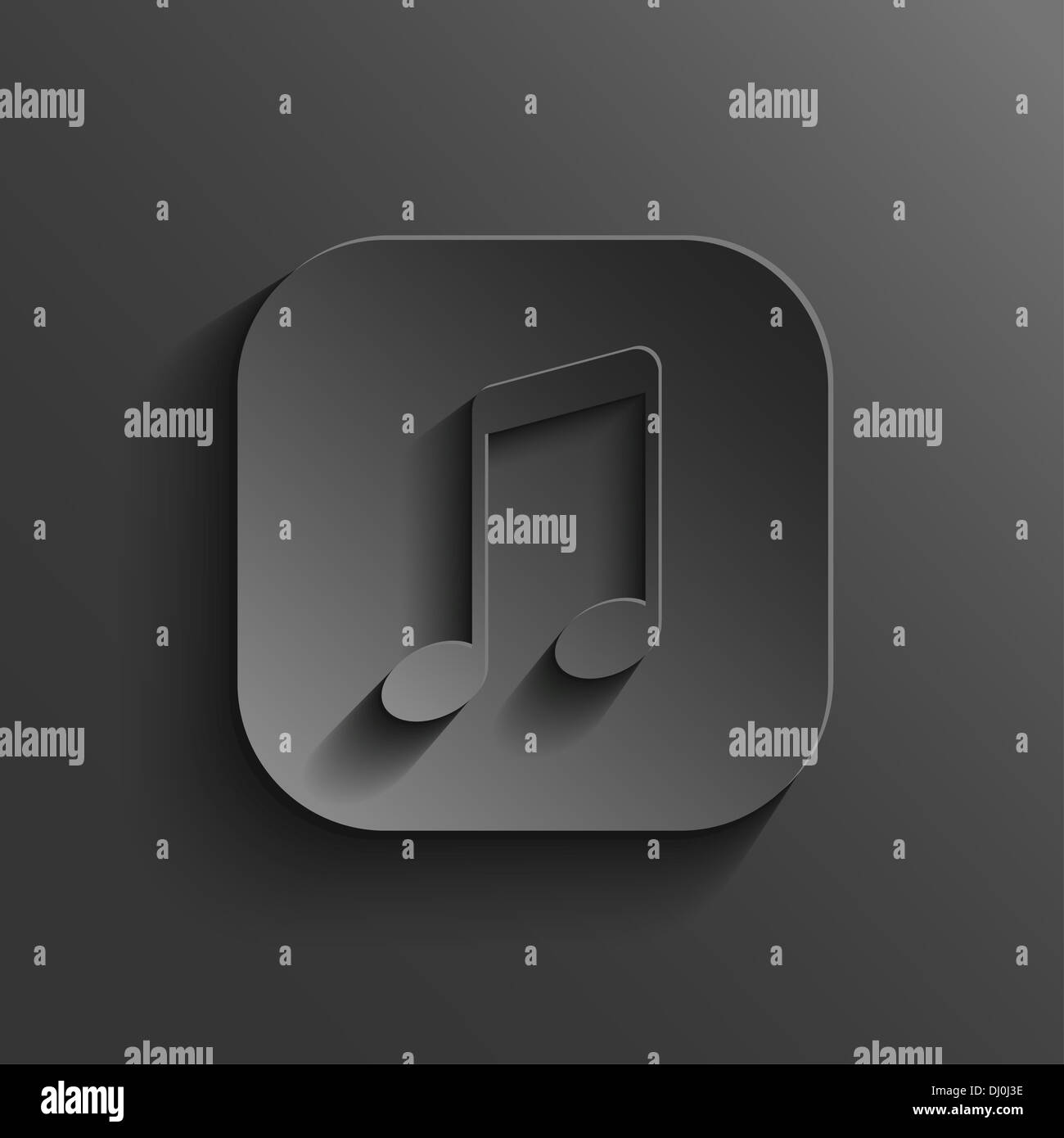 Note icon - black app button with shadow Stock Photo - Alamy