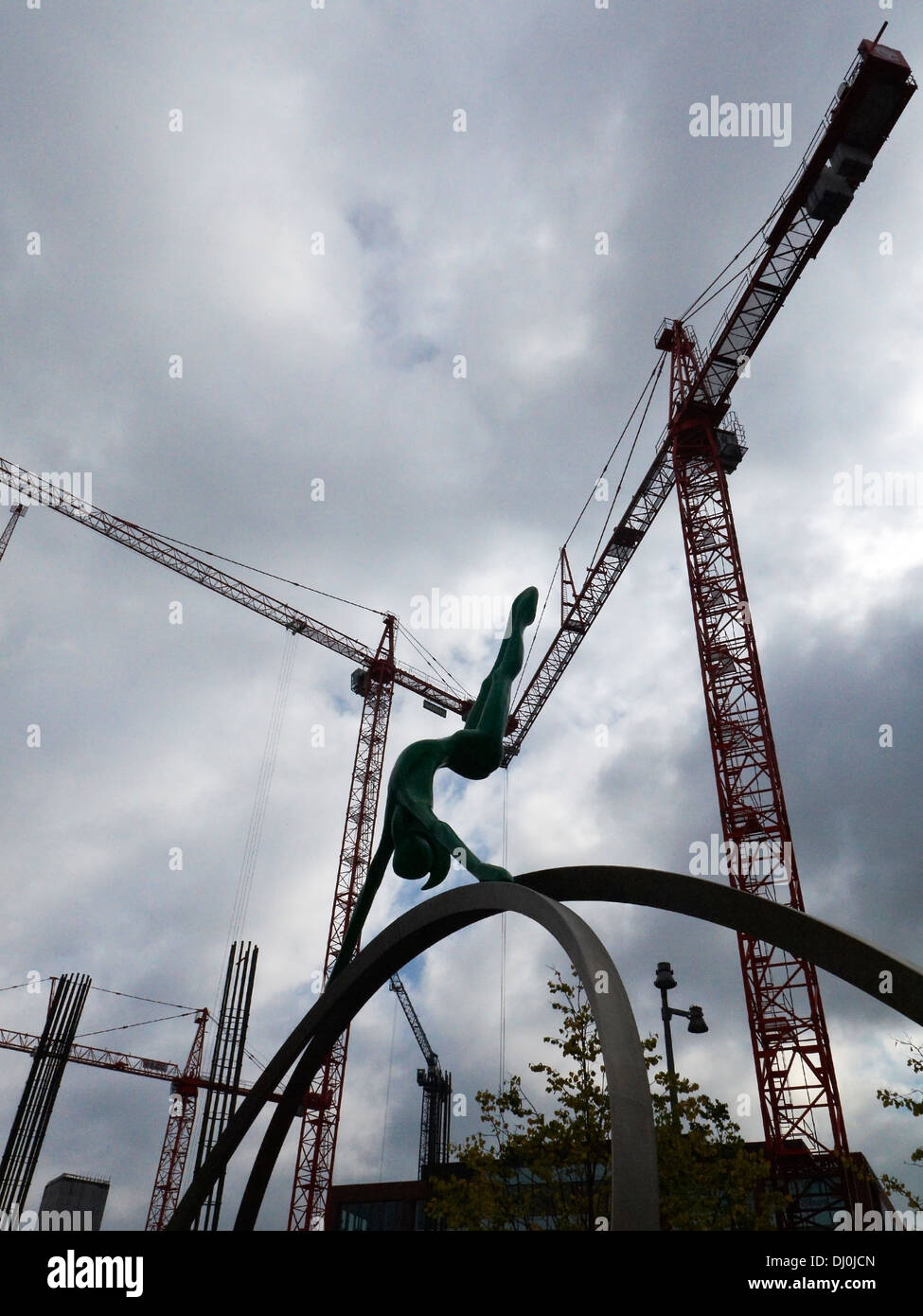 Acrobat sculpture up tower on hi-res stock photography and images - Alamy