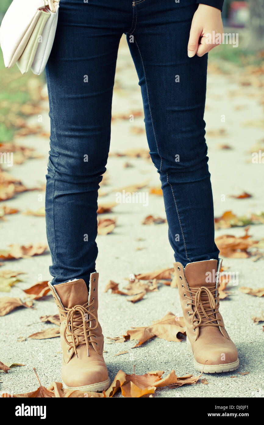 Girl walking outdoors Stock Photo - Alamy
