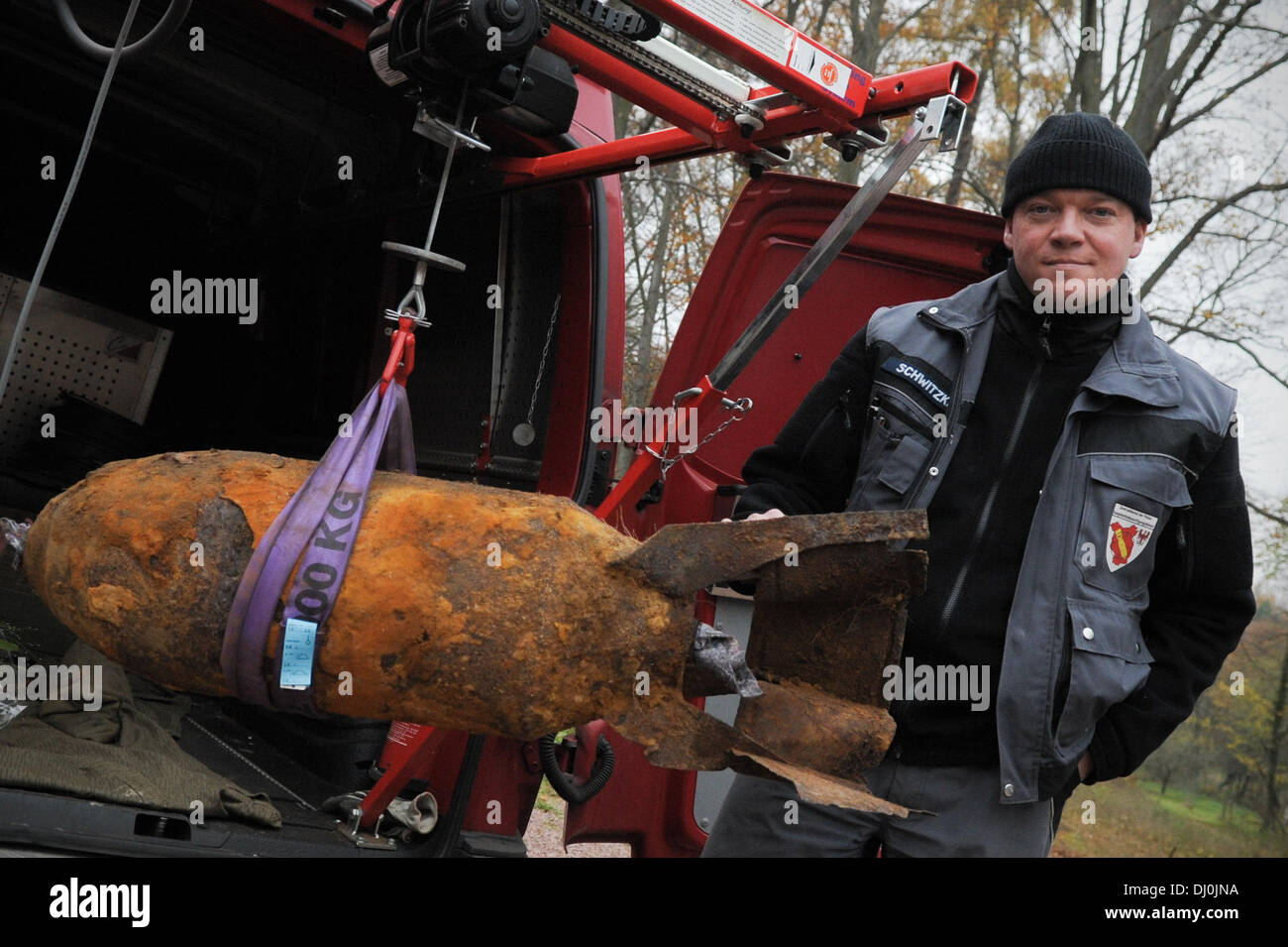 Potsdam, Germany. 18th Nov, 2013. The demolition expert Mike Schwitzke ...