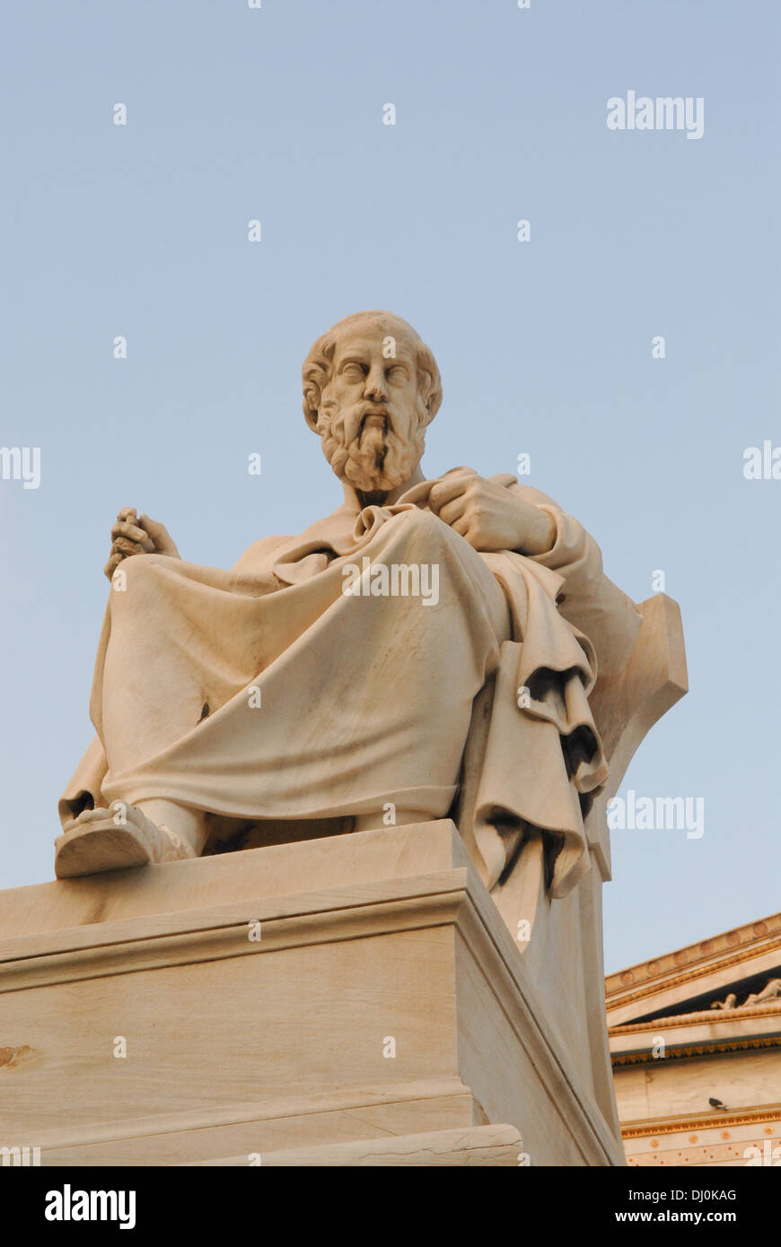Statue outside the National and Kapodistrian University of Athens Stock ...