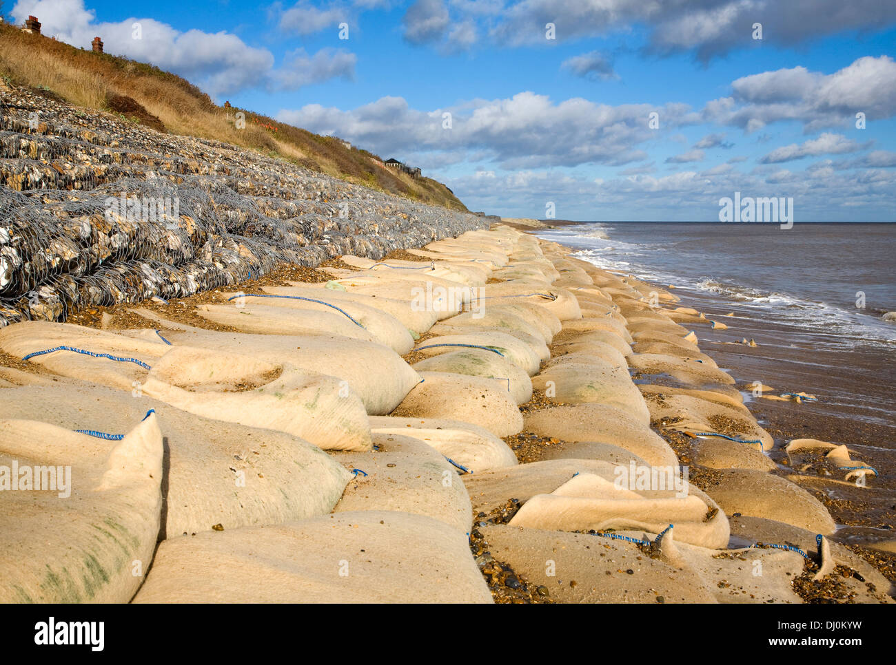 Coastal erosion defence rocks wire hi-res stock photography and images ...