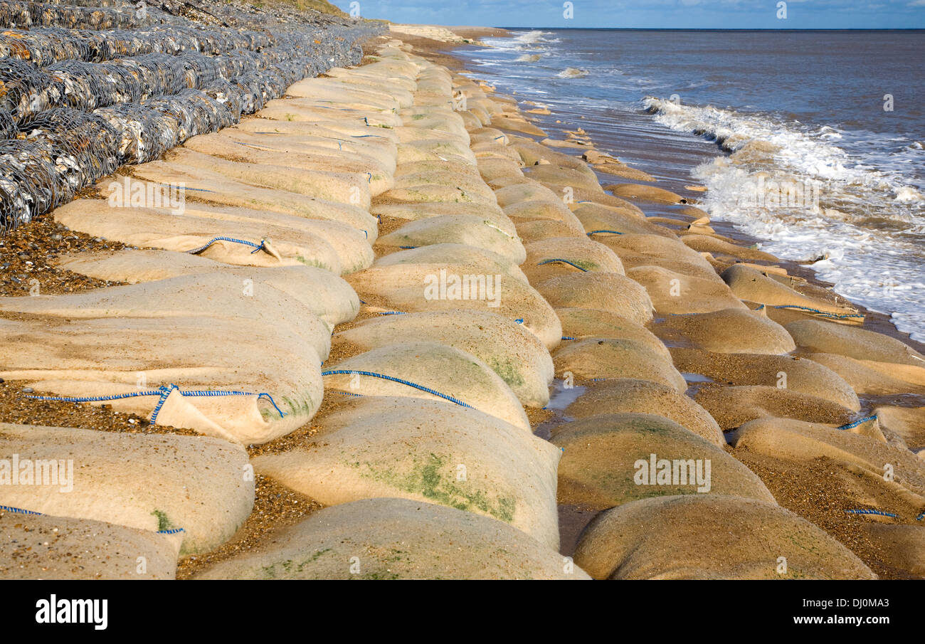 Winter storms have removed shingle and exposed sea defences on the ...