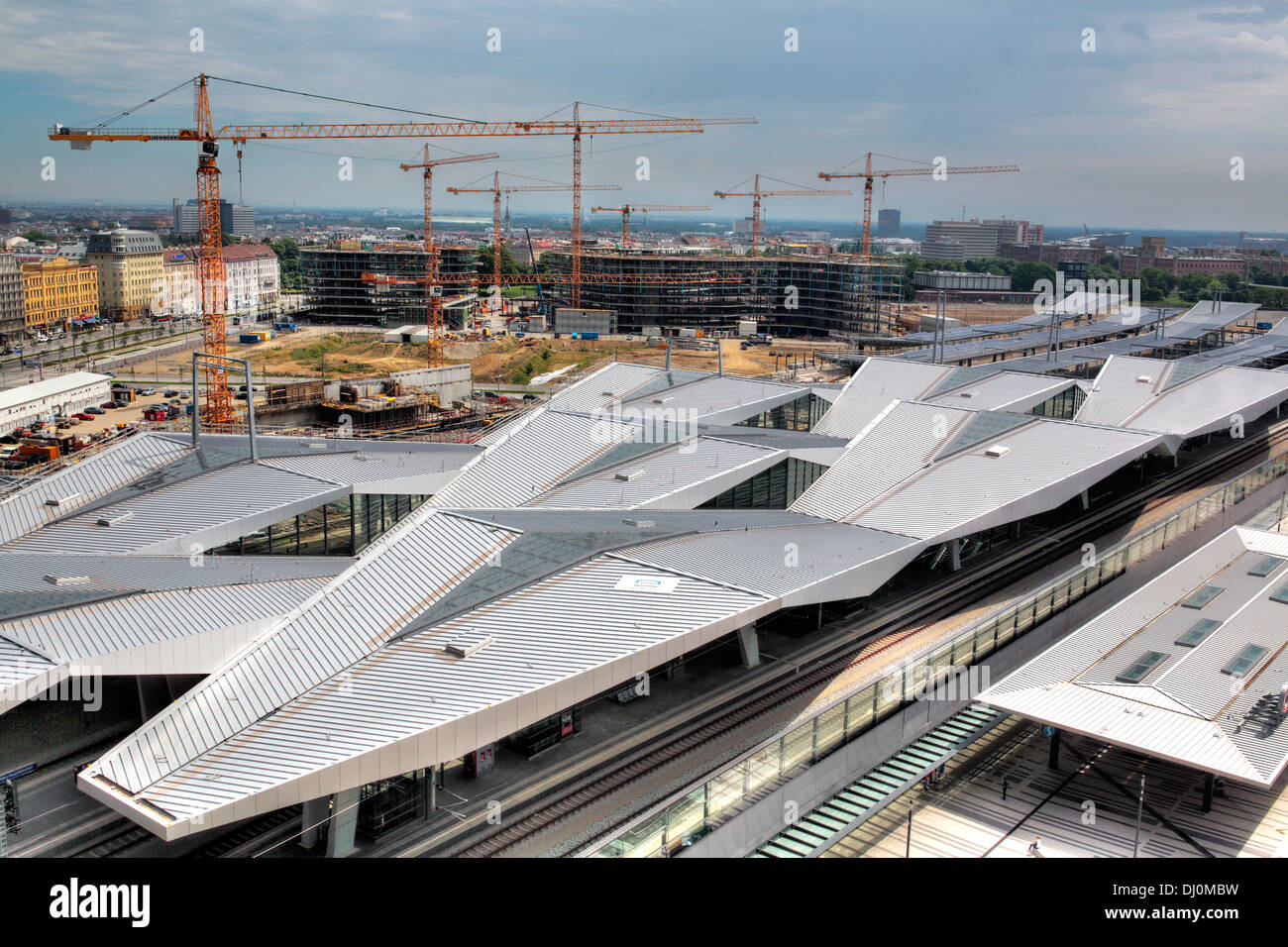 Construction of Wien Hauptbahnhof (Central train station), Vienna ...