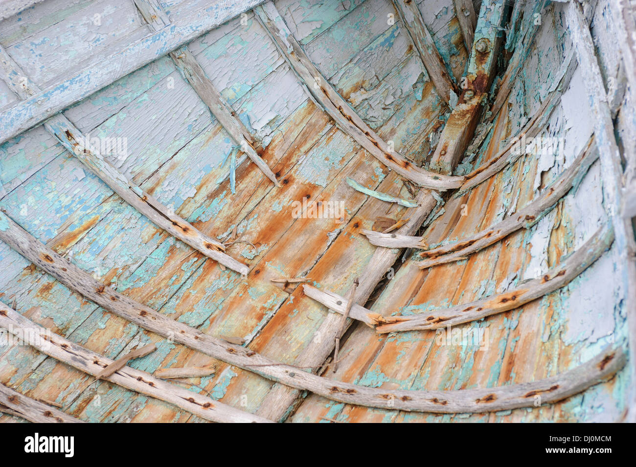 Weathered row boat Stock Photo - Alamy