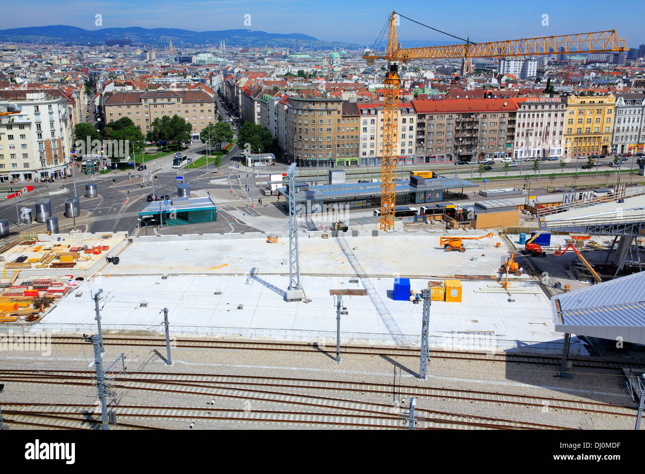 Construction Wien Hauptbahnhof Central Train High Resolution Stock ...