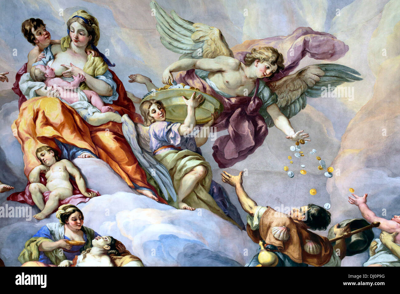 Baroque mural painting in Karlskirche (St. Charles's Church), Vienna ...