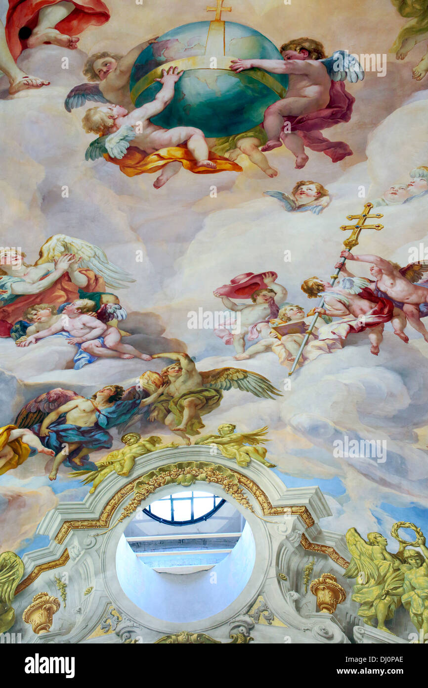 Baroque mural painting in karlskirche hi-res stock photography and ...