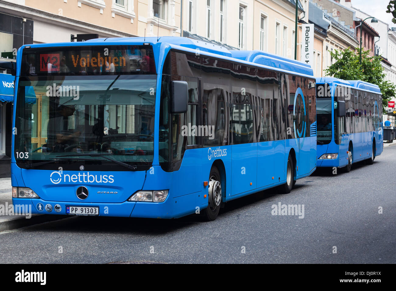 Public transport. Buses Kristiansand Norway Stock Photo - Alamy
