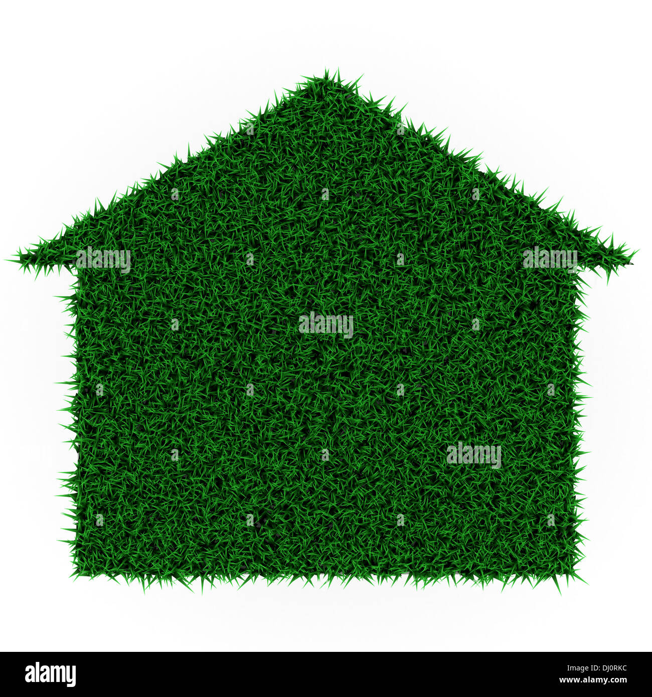 eco grass house on a white background Stock Photo - Alamy