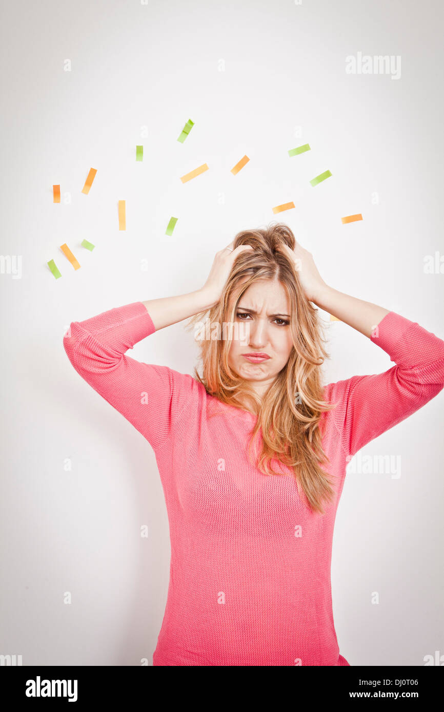 woman with confused ideas Stock Photo - Alamy