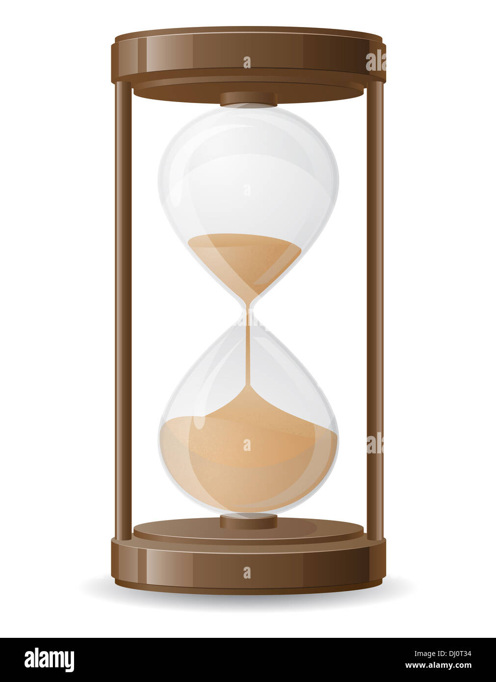 old retro hourglass illustration isolated on white background Stock ...