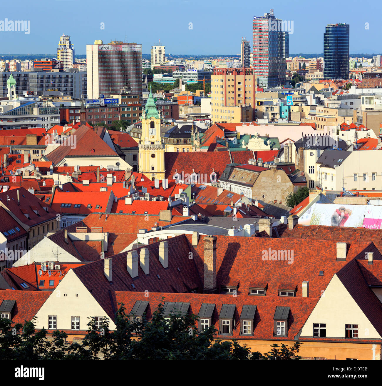 Cityscape from Bratislava castle, Bratislava, Slovakia Stock Photo - Alamy