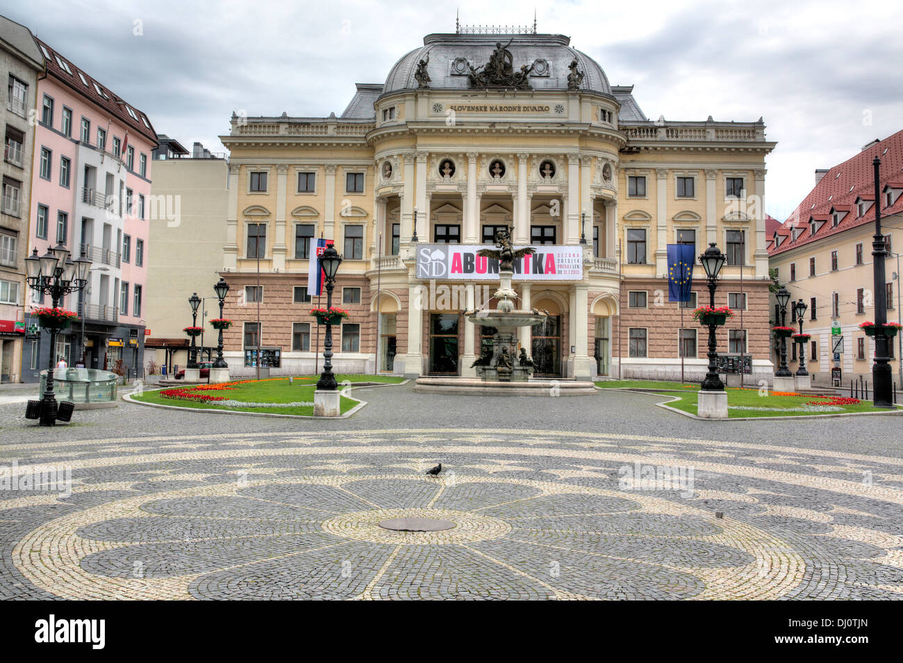 Old Slovak National Theatre building, Bratislava, Slovakia Stock Photo ...