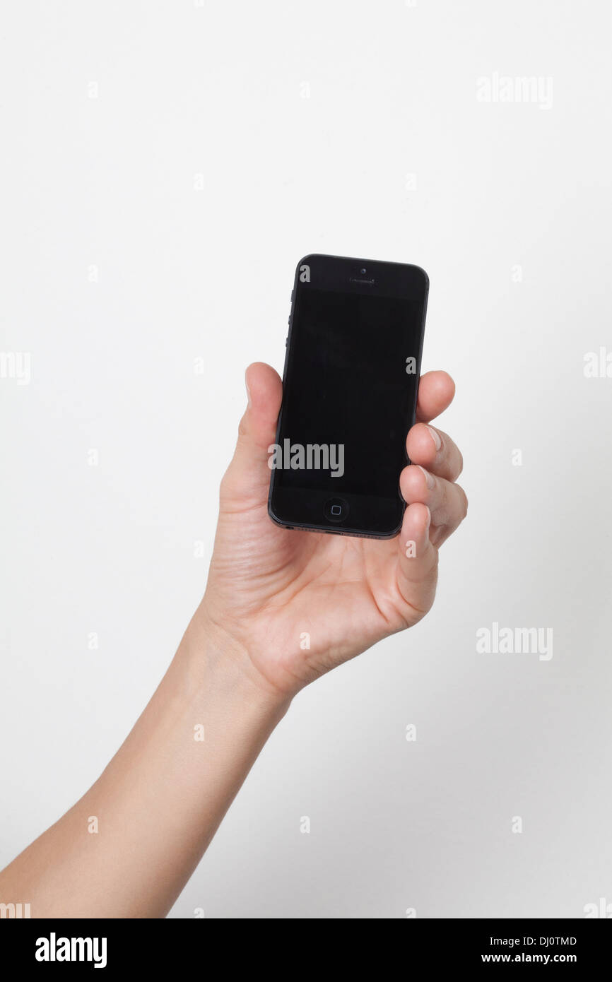 hand with smartphone Stock Photo - Alamy