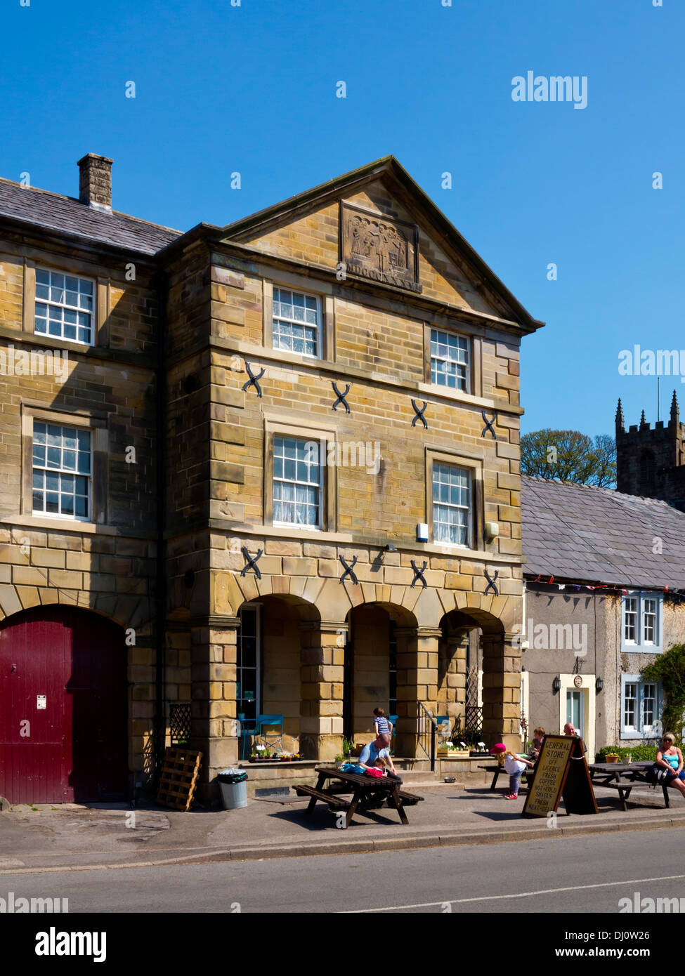 Village shop in three storey Georgian building in Hartington village in ...