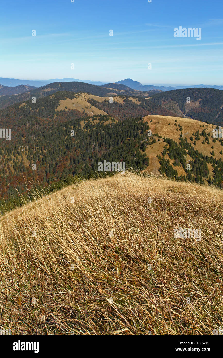 National Park Velka Fatra from the summit of Rakytov, view towards ...