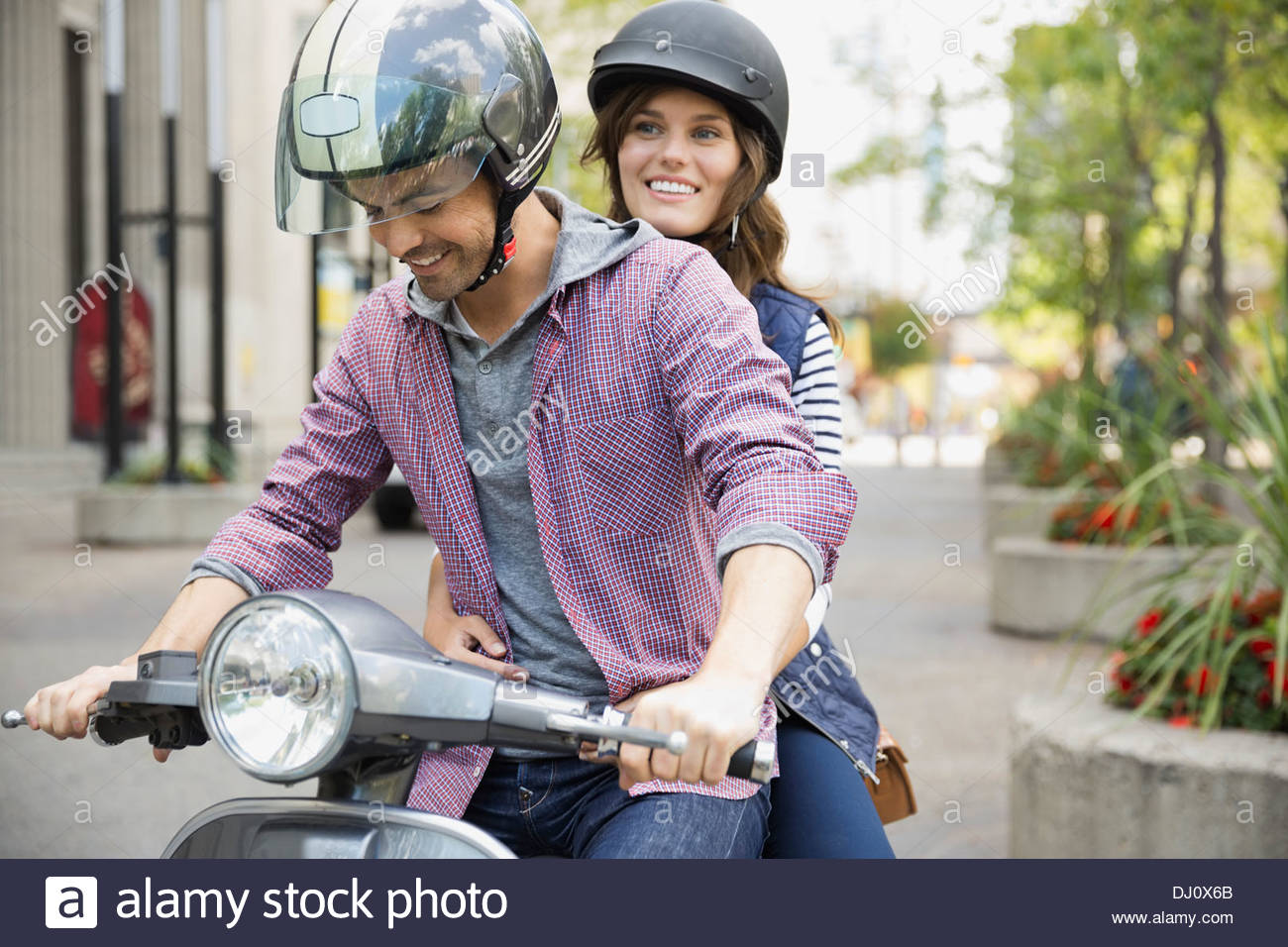 Scooter love couple hi-res stock photography and images - Alamy