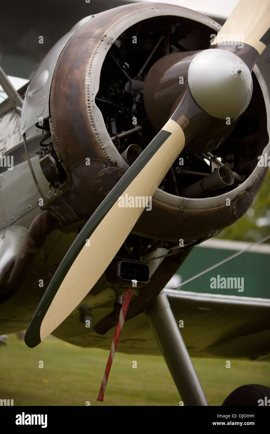Gloster Gladiator 1930's biplane fighter aircraft at a Shuttleworth ...