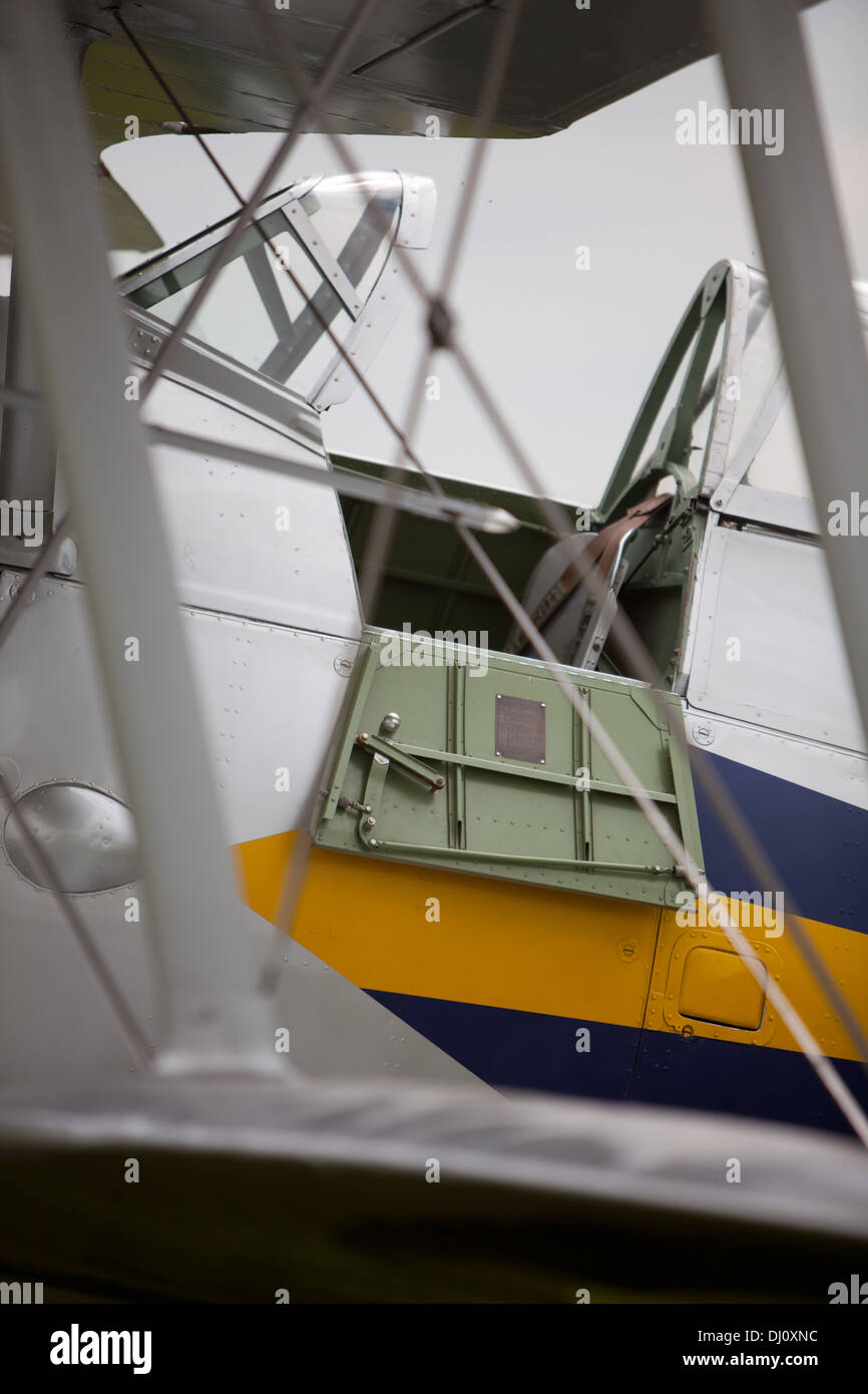 Gloster Gladiator 1930's biplane fighter aircraft at a Shuttleworth ...
