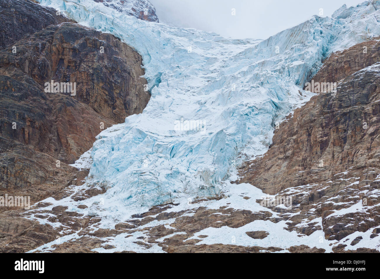 Angel glacier close up on Mount Cavell Jasper National Park Alberta ...